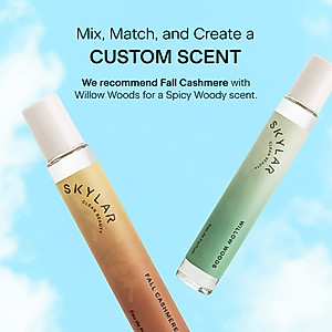 Skylar Fall Cashmere Eau de Parfum - Hypoallergenic & Clean Perfume for Women & Men, Vegan & Safe for Sensitive Skin - Spicy Gourmand Perfume with Notes of Cinnamon, Almond & Ginger - 10mL /0.33 Fl oz