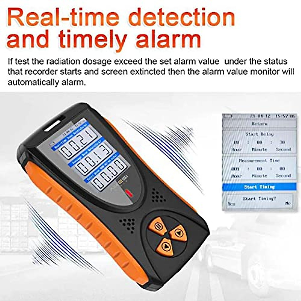 Ben Zhan Geiger Counter Dose Alarm Device, Nuclear Radiation Detector, Dosimeter Monitor Portable Digital Meter High Sensitivity Accuracy