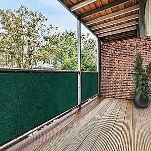 ASTEROUTDOOR Balcony and Fence Privacy Screen 4' x 50' with 90% Shade Rating - Green 170 GSM Polyethylene Fabric