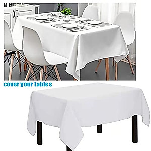 Polyester Fabric by The Yard with Spandex,Knit Single Jersey Stretch Fabric for T Shirt, Pet Dec.Tablecloth, Dust Cover, DIY (White Solid 1 Y)