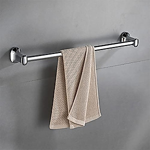 FCMLD Bathroom Accessories Sets Heavy Duty Towel Rack Bar Toilet Paper Basket Hair Dryer Brush Holder Wall Hook (Color : White-Fruit peach5, Size : 61x22x15cm)