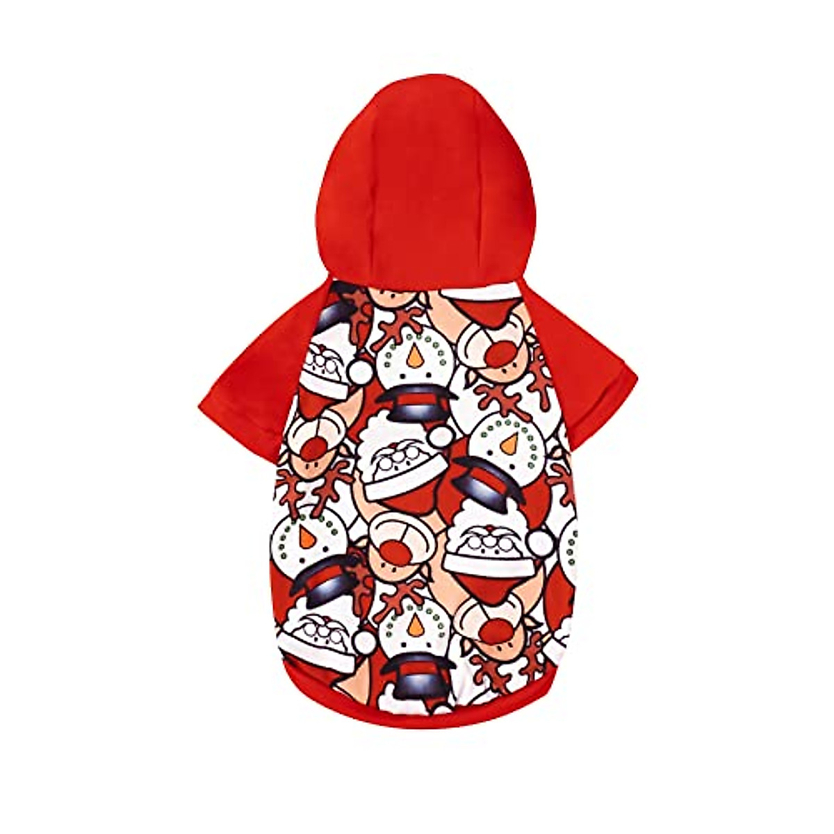 Fantasy Era Funny Dog Christmas Outfits Costume Cat Hoodie Cosplay Party Clothes for Small Pet (Red, XX-Large)