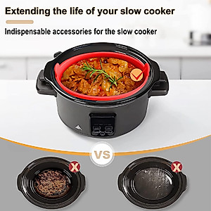 Leakproof & Reusable Slow Cooker Liners - Fits 6&7 Quart Round Crock-Pot - Dishwasher Safe Cooking Liner for Easy Cleanup