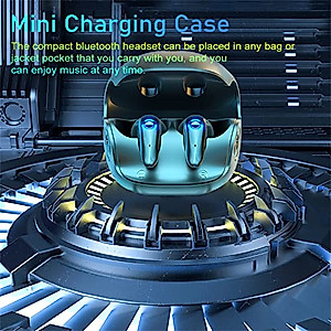 Ke1Clo True Wireless Bluetooth Earbuds with Charging Case, in-Ear Noise Cancelling Headphones, 5H Playtime, HiFi Stereo, Touch-Control Design for Work, Travel, Sports