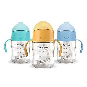 Evorie Tritan Weighted Straw Sippy Cup Super Saver 3 Colour Bundle