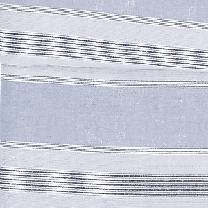 LONDON FOG - King 3 Piece Duvet + Sham Set - Plaid Flannel Collection - Blue Stripe