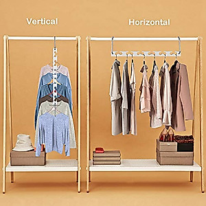 CBTONE 12 Pack Closet Space Saving Hangers, Multi-Purpose Metal Magic Hangers Cascading Hanger Updated Hook Design Metal Hangers for Organizing Wardrobe Clothing Hanger