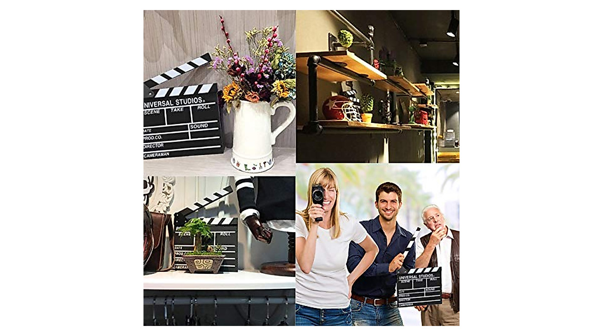 Movie Film Clap Board 12x11 Hollywood Wooden Clapper Board for Filmmaking
