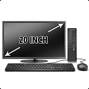 HP EliteDesk 800 G1 USFF Desktop PC Computer Package, Intel Quad Core i5 up to 3.6GHz, 16G DDR3, 512G SSD, USB 3.0, VGA, DP, 20 Inch LCD Monitor(Brands May Vary), Keyboard, Mouse, Win 10 Pro (Renewed)