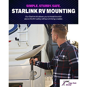 FlagPole Buddy Starlink 2nd Generation Compatible Mounting Kit for RV