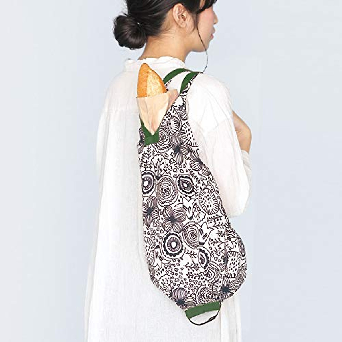 Marna S460GY Shupatto Compact Bag, Drop, Gray, Vertical Type, Drops, Instantly Foldable Eco Bag, When Using Bag: 11.0 x 22.0 inches (28 x 56 cm)