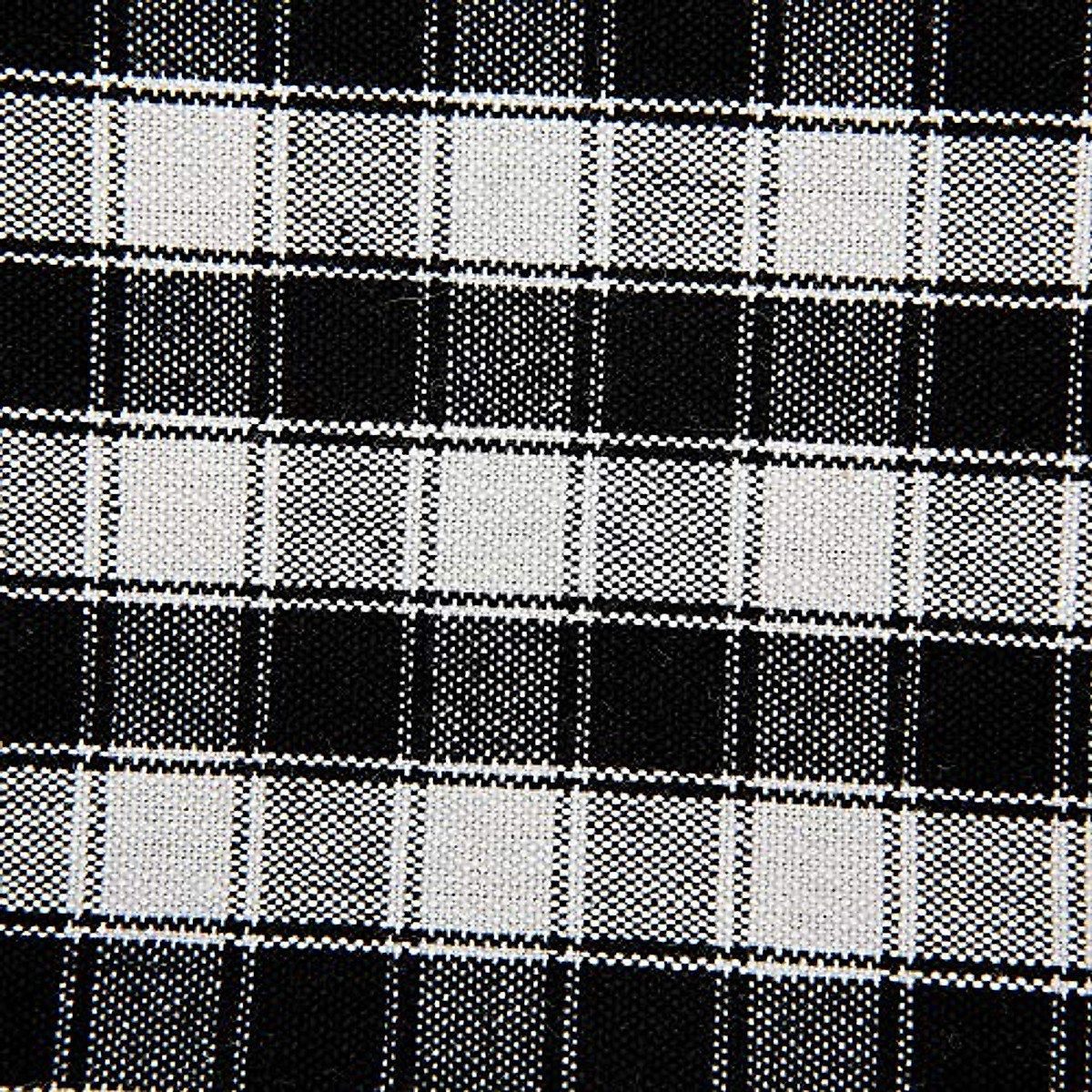 DII French Check Kitchen Collection Decorative Oversized Cotton Dishtowels, 18x28, Black/White, 4 Piece