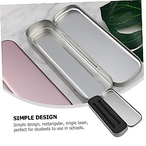 Didiseaon Small Pen Case 3pcs Box Tinplate Box Sponge Pen Student Portable Pens + Pencil