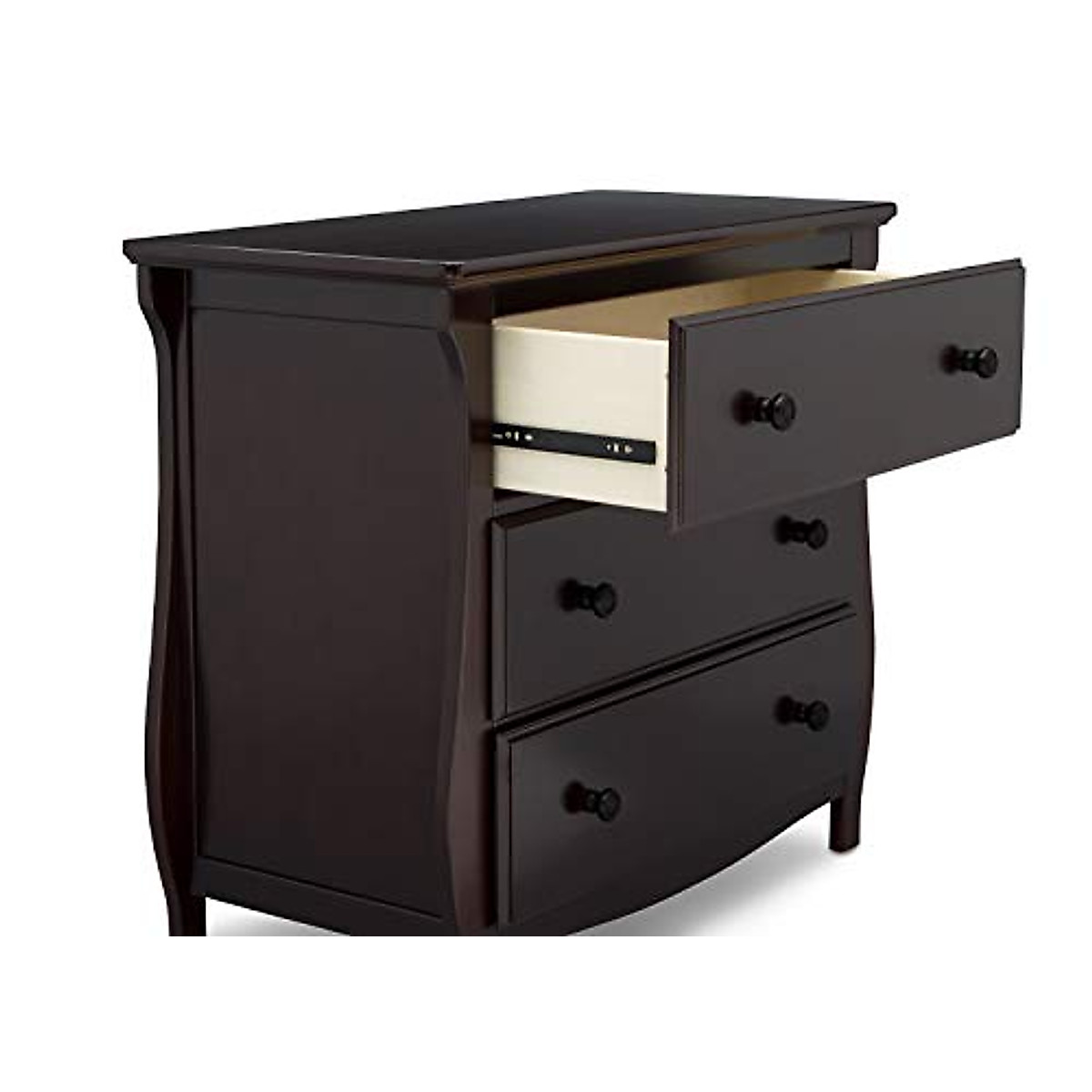 Delta Children Lancaster 3 Drawer Dresser with Changing Top, Greenguard Gold Certified, Dark Chocolate