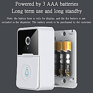 Ring Doorbell Wireless with HD Video, 65° View Angle, Intelligent Visual Electrical Equipment, Ring Video Doorbell with Night Vision,Two Way Audio, 2.4G WiFi Smart Doorbell, Home Security System