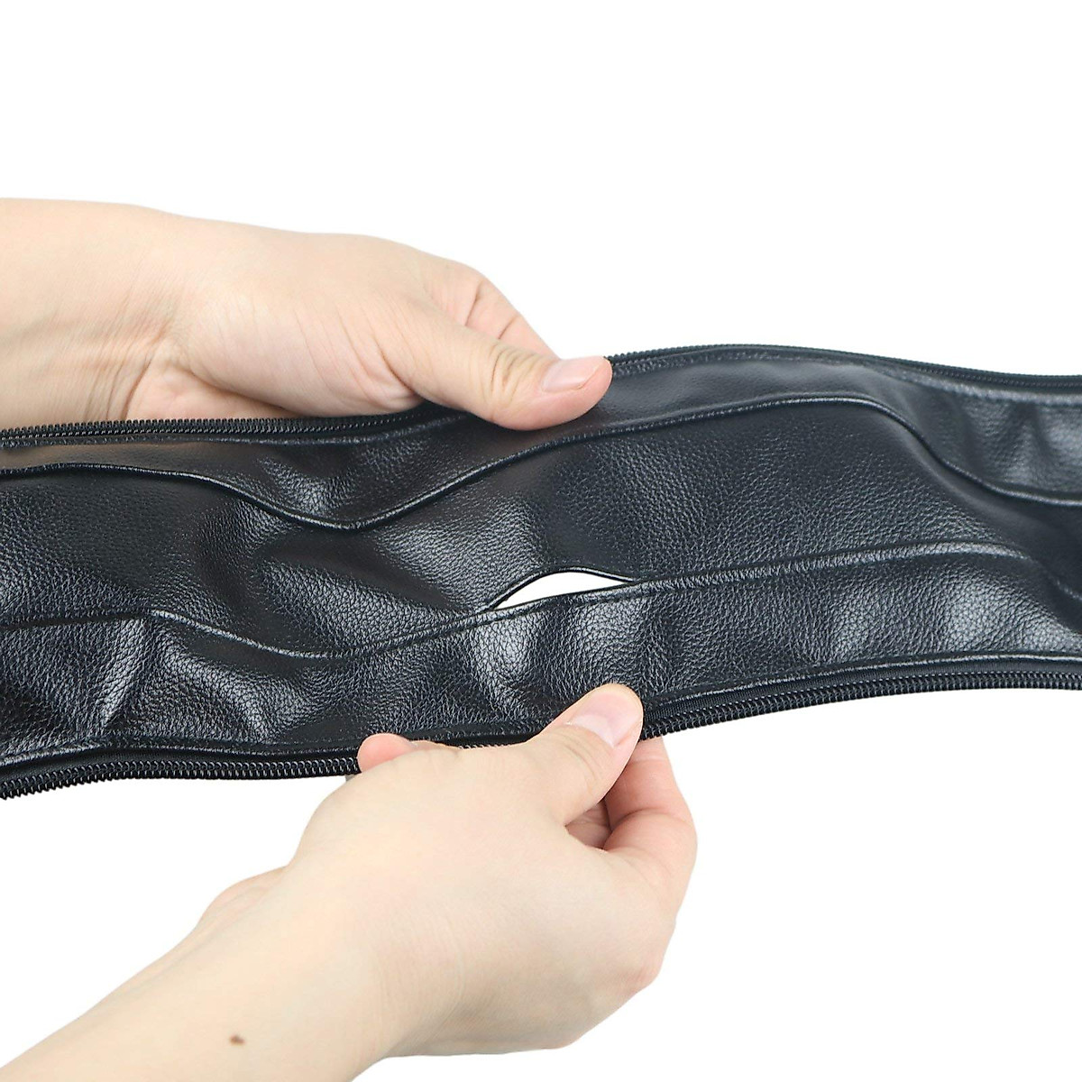 Leather Handle Sleeve Cover Compatible for Babyzen yoyo 2,Stroller Accessories,PU Sleeve Protect Case for YOYO+ Armrest Bumper (No Wrist Strap) (Black)