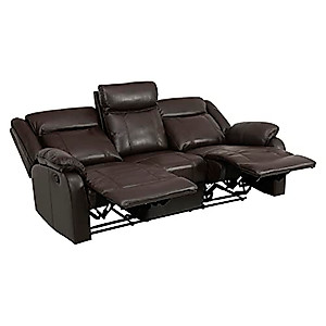 Lexicon Tuers Manual Double Reclining Sofa, Brown