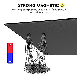 Magicfly Magnet Adhesive Sheets 8 x 10 Inch, 15 Pack Flexible Magnetic Sheets for Photos, Crafts and Die Storage, Easy Peel & Stick
