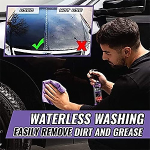 3 in 1 High Protection Quick Car Coating Spray, Extreme Slick Streak-Free Polymer Quick Detail Spray, Plastic Parts Refurbish Agent, Quick Coat Car Wax Polish Spray for Cars, Easy to Use (100ml, 3)