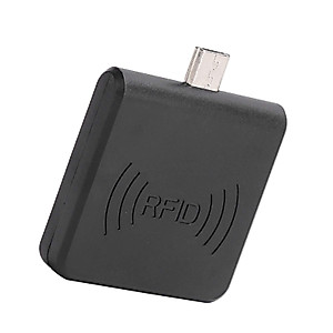 Portable Phone UHF RFID Handheld Writer and Reader, High Frequency ID Reader for Smartphone With Micro USB (Black)
