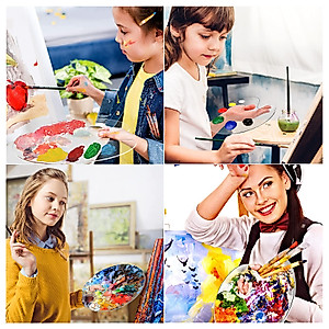 4PCS Paint Pallet Clear Premium Acrylic Paint Palette, Easy Clean Transparent Non-Stick Upgrade Paint Tray Palette, Good for Acrylic or Oil Painting Palette