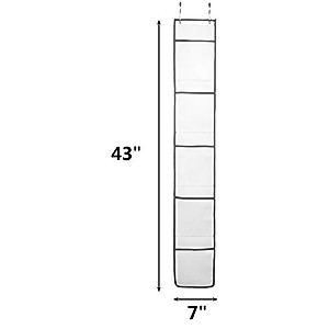 ALYER Hanging Storage Shower Caddy Organizer,Mesh Pockets for Bathroom,Closet,Pantry (Gray)