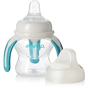 Evenflo Feeding Soft-flo Trainer Sippy Cup with Handle for Growing Baby and Toddler - Clear, 5 Ounce (Pack of 1)