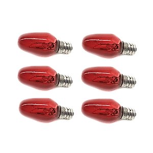 ZGSJBKL Red Night Light Bulb Replacement Bulbs 5W 120V - 6 Pack Party or Event Lighting