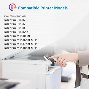 78A Black Toner Cartridge 4 Pack (with Chip) | Replacement for HP 78A Toner Cartridge Compatible with Laser Pro P1606dn, P1606, P1566, P1560; M1536dnf, M1537dnf, M1538dnf, M1530 MFP Printer | CE278A