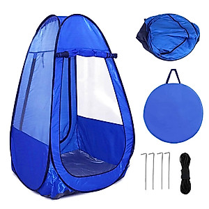 Sports Shelter Weather Tent Single Person Portable Pop Up Tent Pods Outdoor Rainproof & Windproof Double Doors for Watching Sport Events, Camping, Hiking, Fishing, Beach Tents Canopy