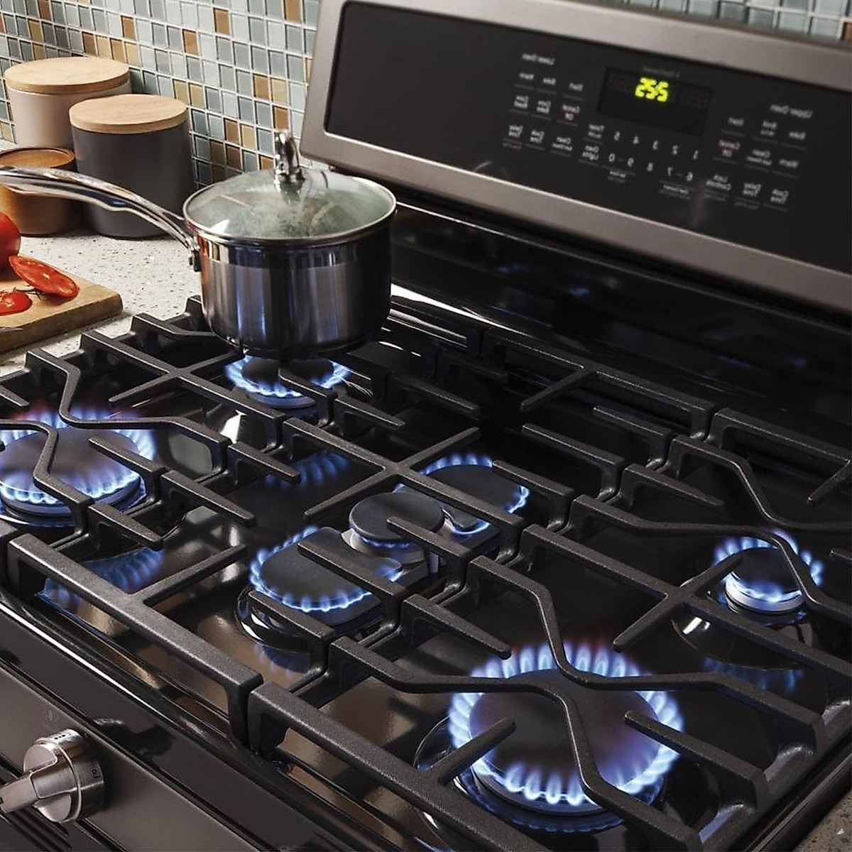 Upgraded WB31X27150 Center Grate Replacement for GE Stove Parts JXGRATE1 WB31X24737 General Electric Gas Range Grate Cast Iron Surface Burner Grate GE Cooktop Parts Stove Top Grate 1Pcs