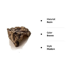 Aufeeky High Simulation Stone Cave Reptile Hides and Caves Terrarium Décor Accessories Bearded Dragon Hideout for Geckos Turtles Lizards Frogs Spiders Chameleons Scorpions Snakes Hermit Crab (L)