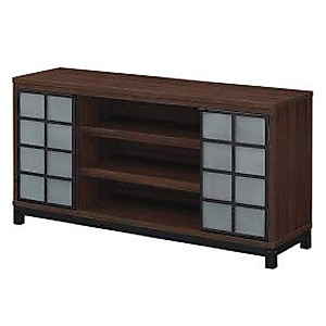 Twin Star Home 55" Uptown Uptown Loft TV Stand for Up to 60" TV - Saw Cut Espresso, TC55-6490-PD01
