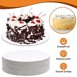 25-Packs Cake Boards 10 inch round， White Cake Board Rounds，White Cake Circles Rounds Base Food-Grade Cardboard Cake Plate for displaying cakes,bread, desserts（Thin and sturdy）