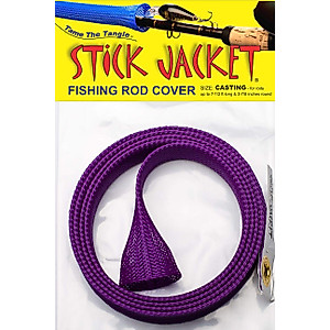 RITE-HITE Orin Briant Stick Jacket Fishing Rod Covers - Casting Stick Jacket, Comes in a Variety of Colors; Keep Your Rod Safe and from Getting Tangled (Purple)
