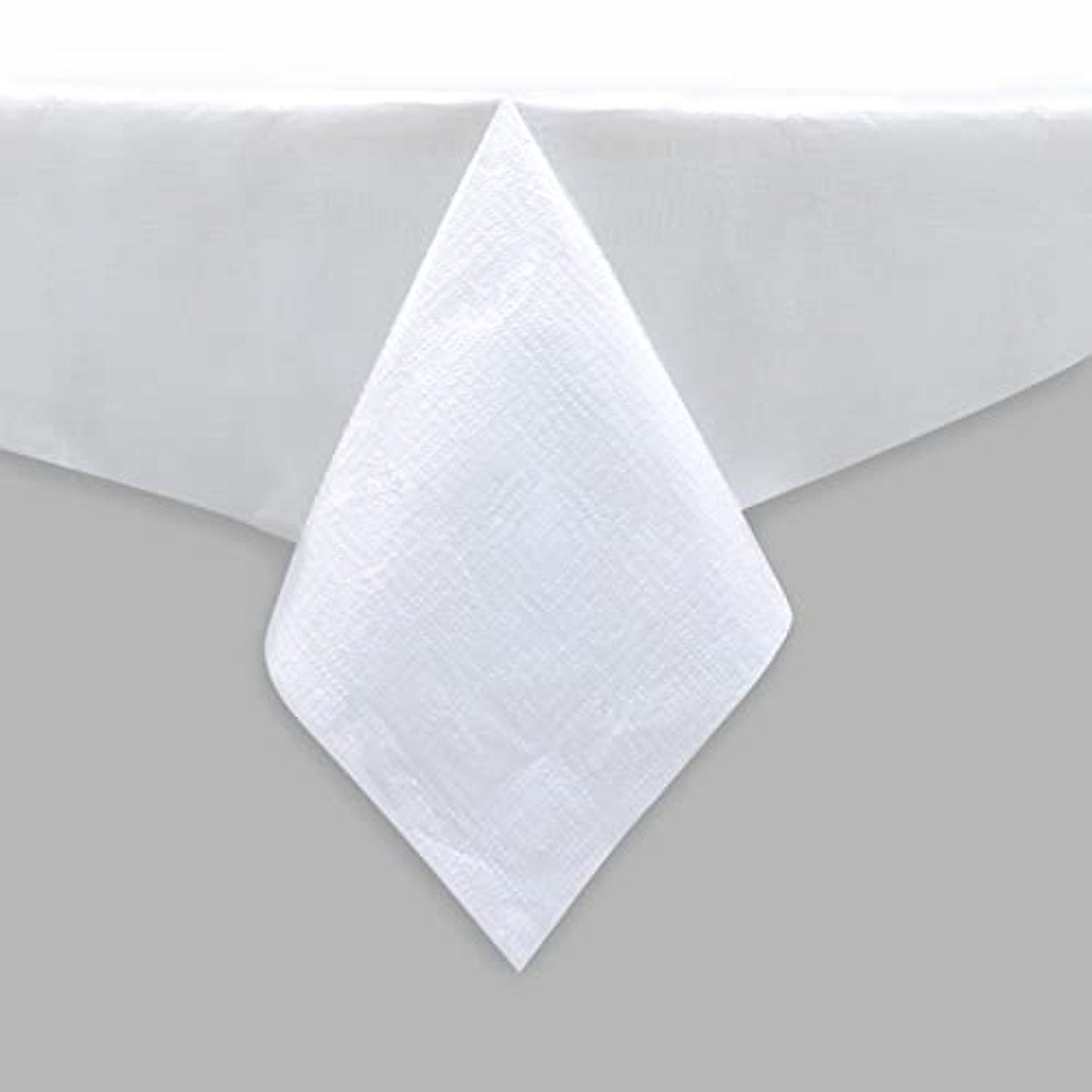 FTASDRAXS 6 Paper Tablecloths for Rectangle Tables - 54" x 108" Disposable White Table Covers, 3-Ply Paper & Plastic Waterproof