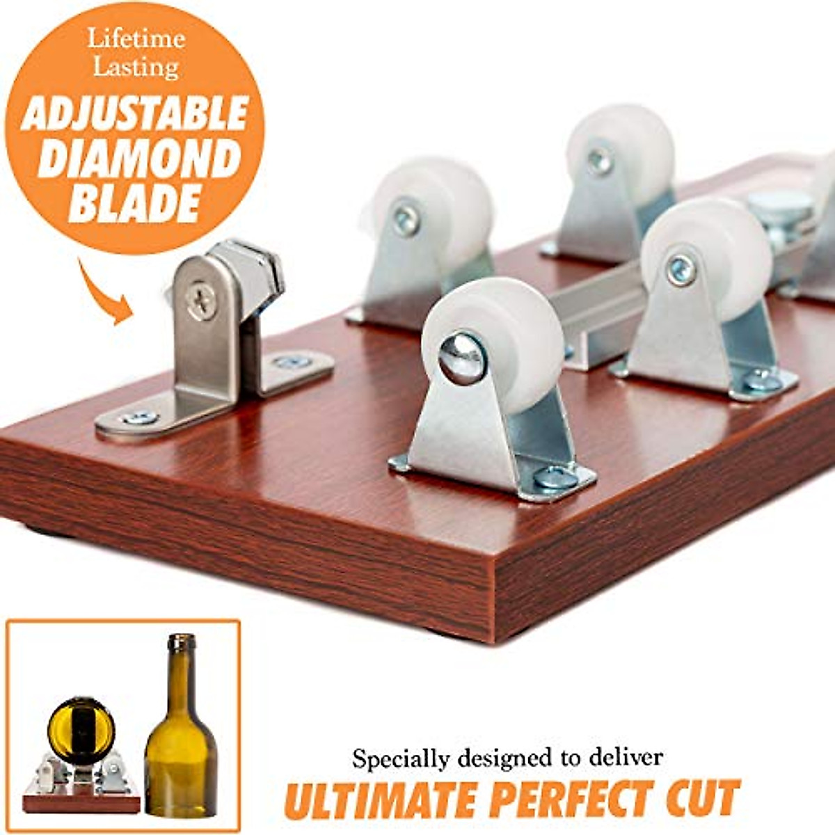 Home Pro Shop Premium Glass Bottle Cutter Kit - DIY Wood Base Glass Cutter for Bottles - Beer & Wine Bottle Cutter Tool with Safety Gloves & Accessories