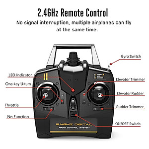 GoolRC RC Airplane, 2.4GHz 4CH Remote Control Airplane, Ready to Fly RC Plane with 6-Axis Gyro, RC Aircraft Flight Toys for Adults and Kids, Include 3 Batteries