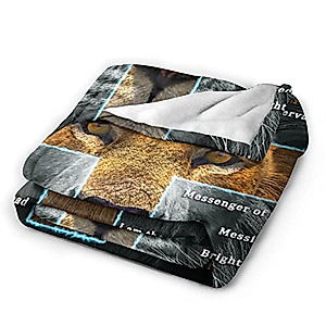 LLARREH Bible Verse Blanket Christian Lion Prayer Religious Throw Blankets for Couch Sofa Bed Warm Gifts 50X60 in
