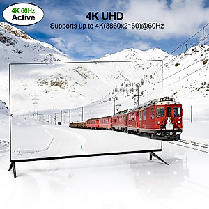 UVOOI Active Mini DisplayPort to HDMI Cable 10 Feet, Mini DP to HDMI Cord Supporting Eyefinity Technology & 4K@60Hz, 1440P@144Hz Resolution