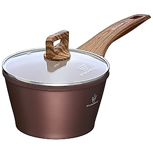WaxonWare Non Stick Saucepan & Wok Pot, Induction Compatible & Marbellous Coating (A 100% PFOA Free Coating Made In Germany) - For Sauces, Soups, Pasta & Rice (2.2 Quart Saucepan)