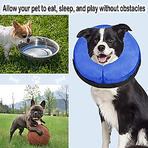 Dog Cone Inflatable Collar Comfort Adjustable, Dog Cone Collar for Small Medium Large Dogs for After Surgery, Soft Protective Cone for Pet Dogs, Dog Neck Donut Collar Inflatable Dog Recovery Collar