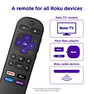 Roku Voice Remote (Official) for Roku Players, Roku TVs and Roku Audio