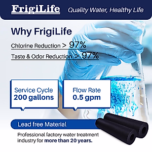 FrigiLife 4396508 Replacement for Whirlpool 4396510, EDR5RXD1, NLC240V, PNL240V, 4396508p, 4396547, 4392857, 9010, LC400V, WF-NLC240V, 46-9010, Everydrop Filter 5 Refrigerator Water Filter, 4PACK