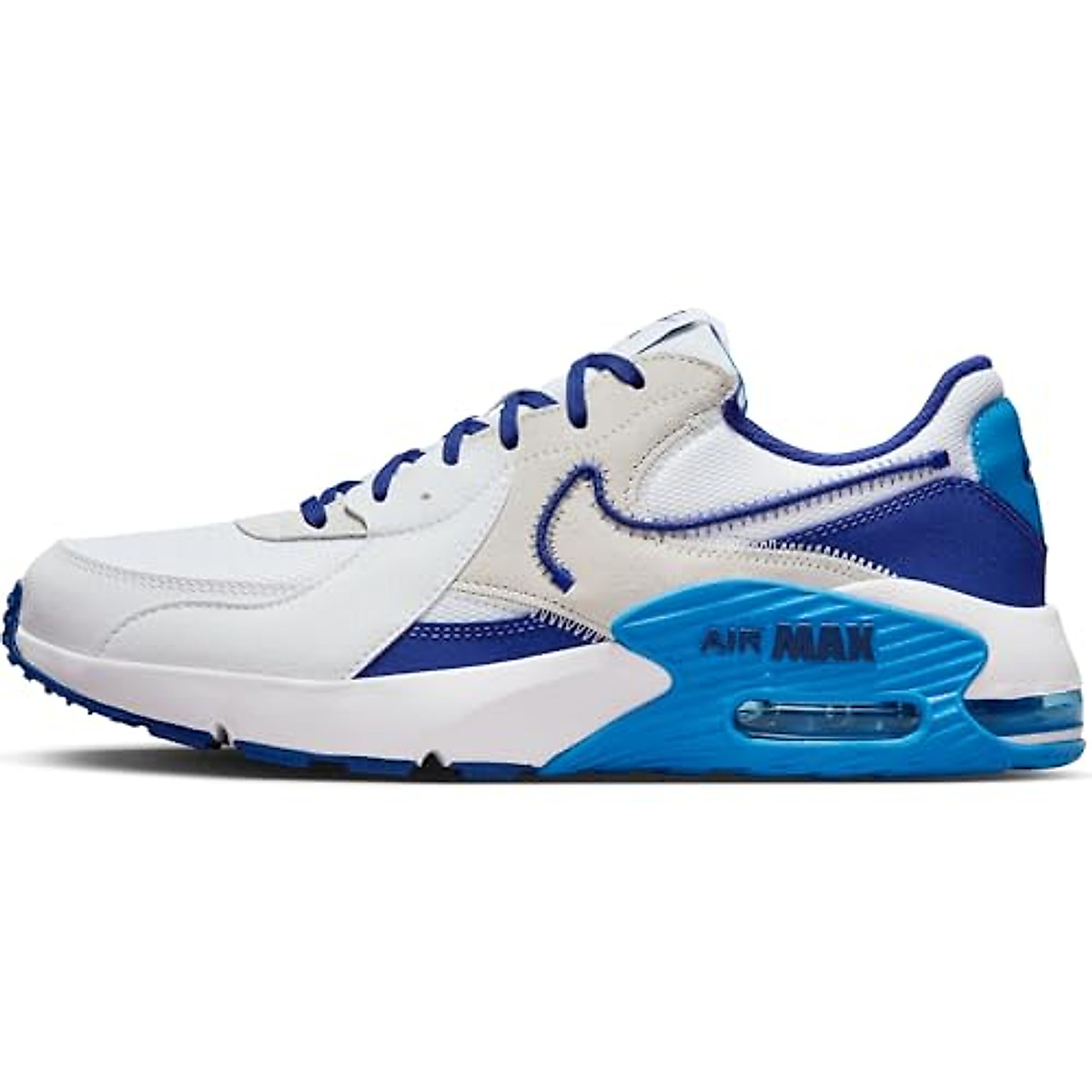 Nike Men's Air Max Sneaker, White Deep Royal Blue Photo Bl, 10