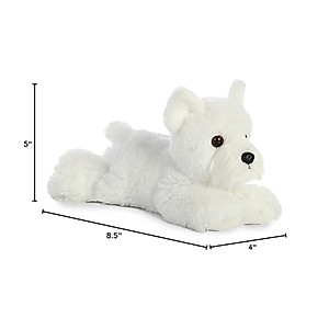 Aurora® Adorable Mini Flopsie™ Windsor Westie™ Stuffed Animal - Playful Ease - Timeless Companions - White 8 Inches