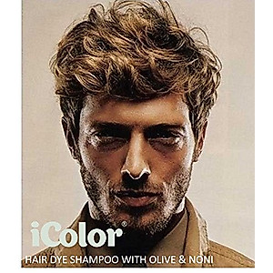 iColor Hair Dye Shampoo Light Brown 30ml per sachet (1.014 ounces) x 10 pcs in a box, shampoo-in hair color, dye, light brown hair in 20-30 minutes, DYI, convenient, easy to use