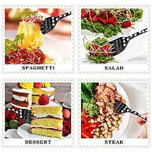 I Forking Love You Dinner Forks Valentines Day Gifts, Christmas Gifts Anniversary Birthday Gifts for Boyfriend Girlfriend Wife Husband, Stainless Steel Engraved Table Fork (Black)