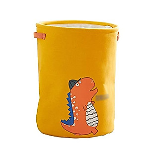 EEQEMG Household Dirty Clothes Hamper Foldable Clothes Storage Bucket, Waterproof Clothes, Toy Organizing Bag (Color : Orange, Size : One Size)