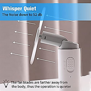 shinic Usb Mini Fan, Portable table Fan, 3 Blades, Rechargeable Mini Fan, with Strong Wind, Pocket Fan Long Lasting, 7-13 Working Hours Mini Handheld Fan Battery Operated for Outdoor with Power Bank